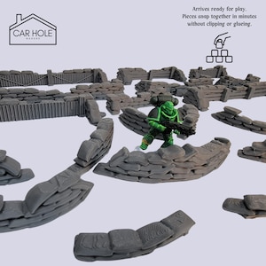 Sandbag Fortifications Terrain: for Tabletop Wargames (28mm-32mm) - Etsy