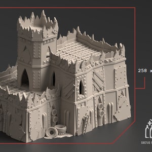 Orc Settlement. Sci-fi / Space Orcs Terrain. Obstacles, Corner Buildings and Barracks for Your ...