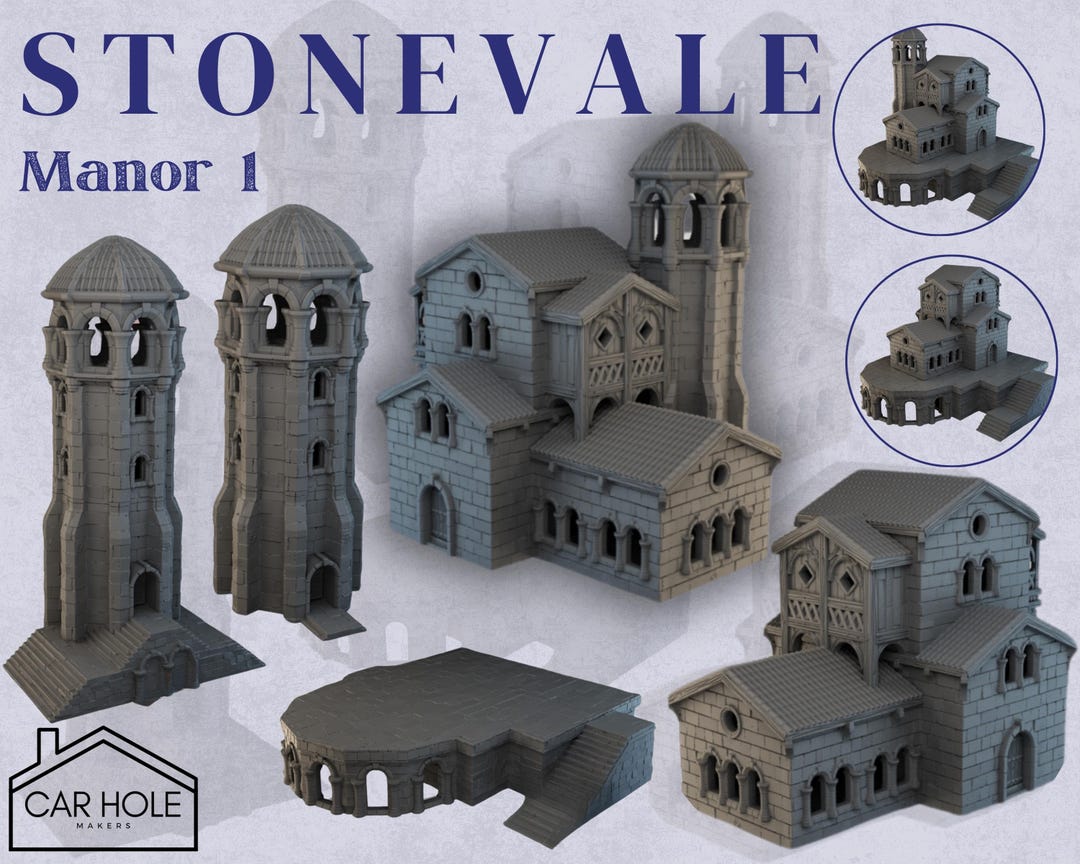 Villa RPG Terrain: Manor 1 Gothic Architecture for Dungeons and Dragons ...