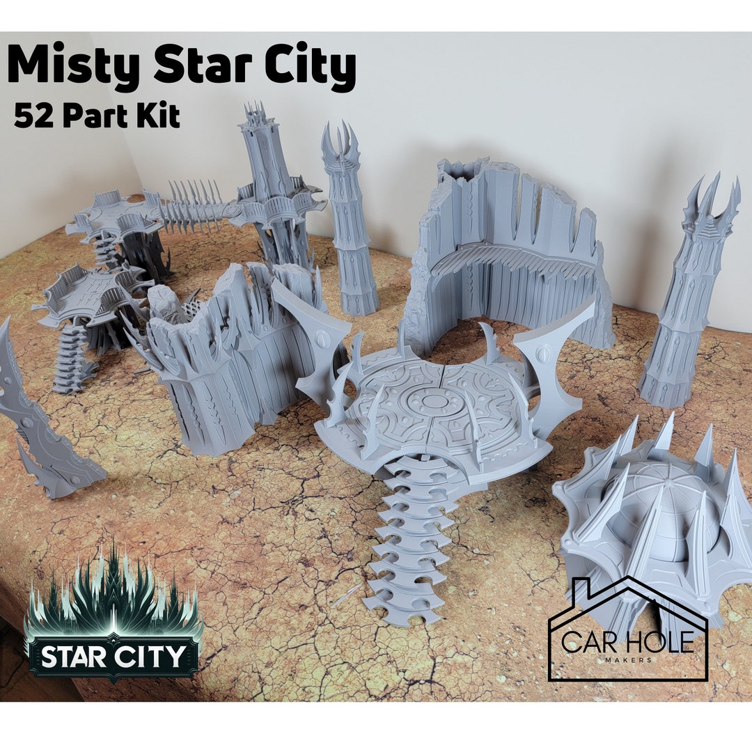 Arlengrad. Misty Star City. Sci-fi / Dark Eldar Terrain. Corner Ruins ...