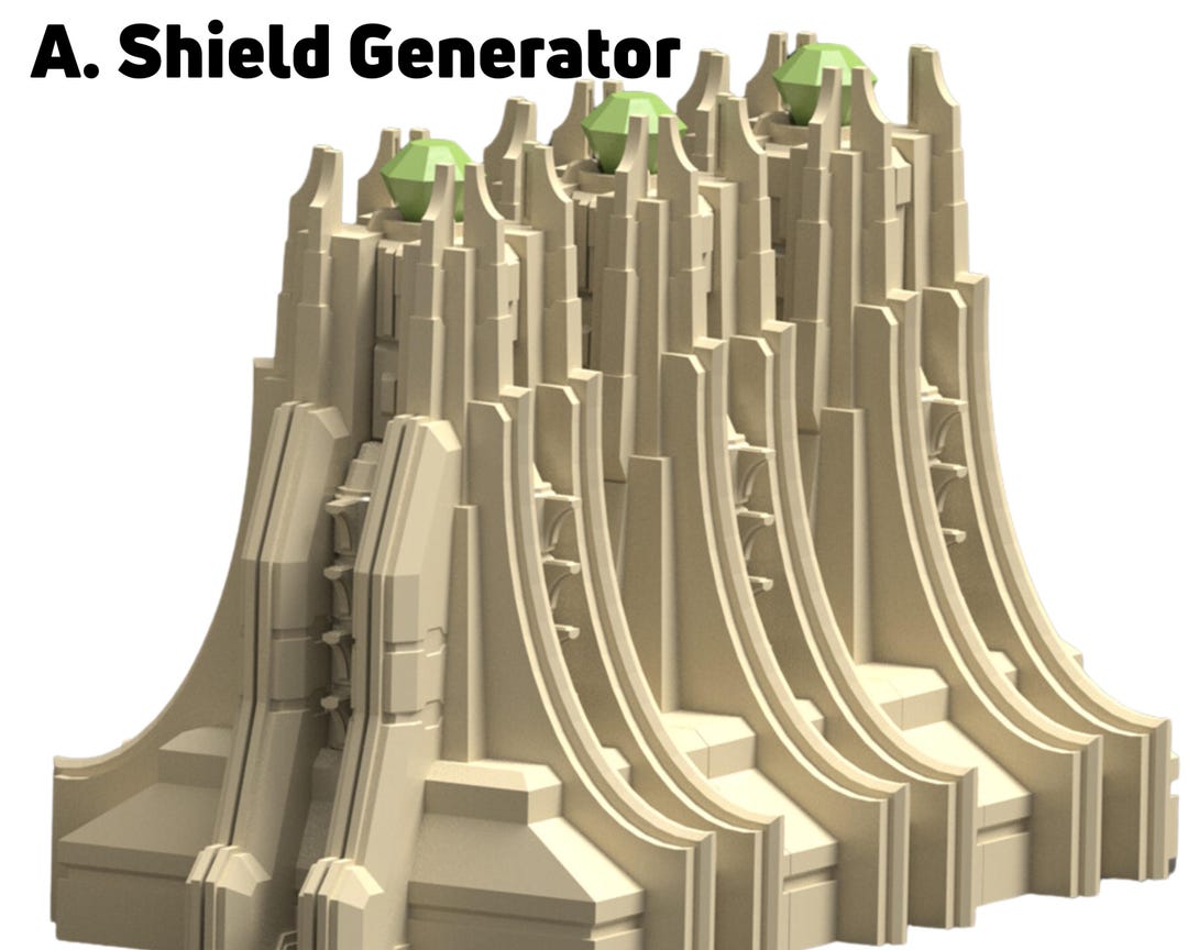 3D Printed Sci-fi Necropolis Terrain Set, Ancient Pyramid Monoliths for ...