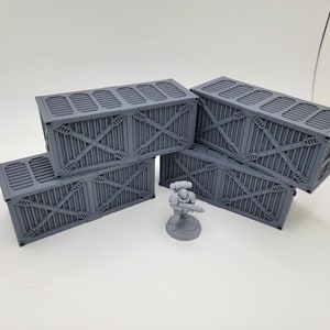 WARGAME SHIPPING CONTAINERS, Tabletop Terrain Gothic Sci-fi Scatter ...