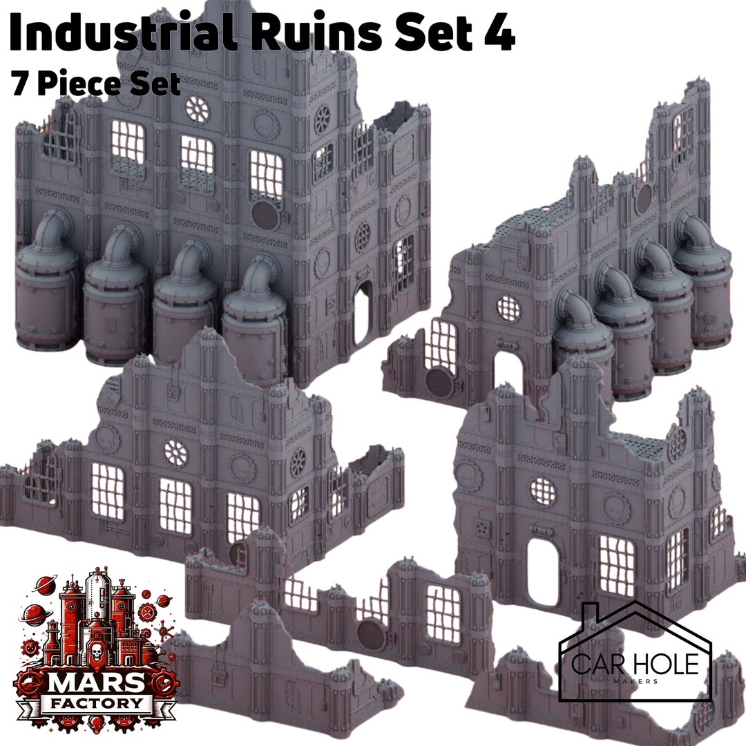 Industrial Ruins Set 4: Mars Factory Wargaming Terrain Series Patrol ...