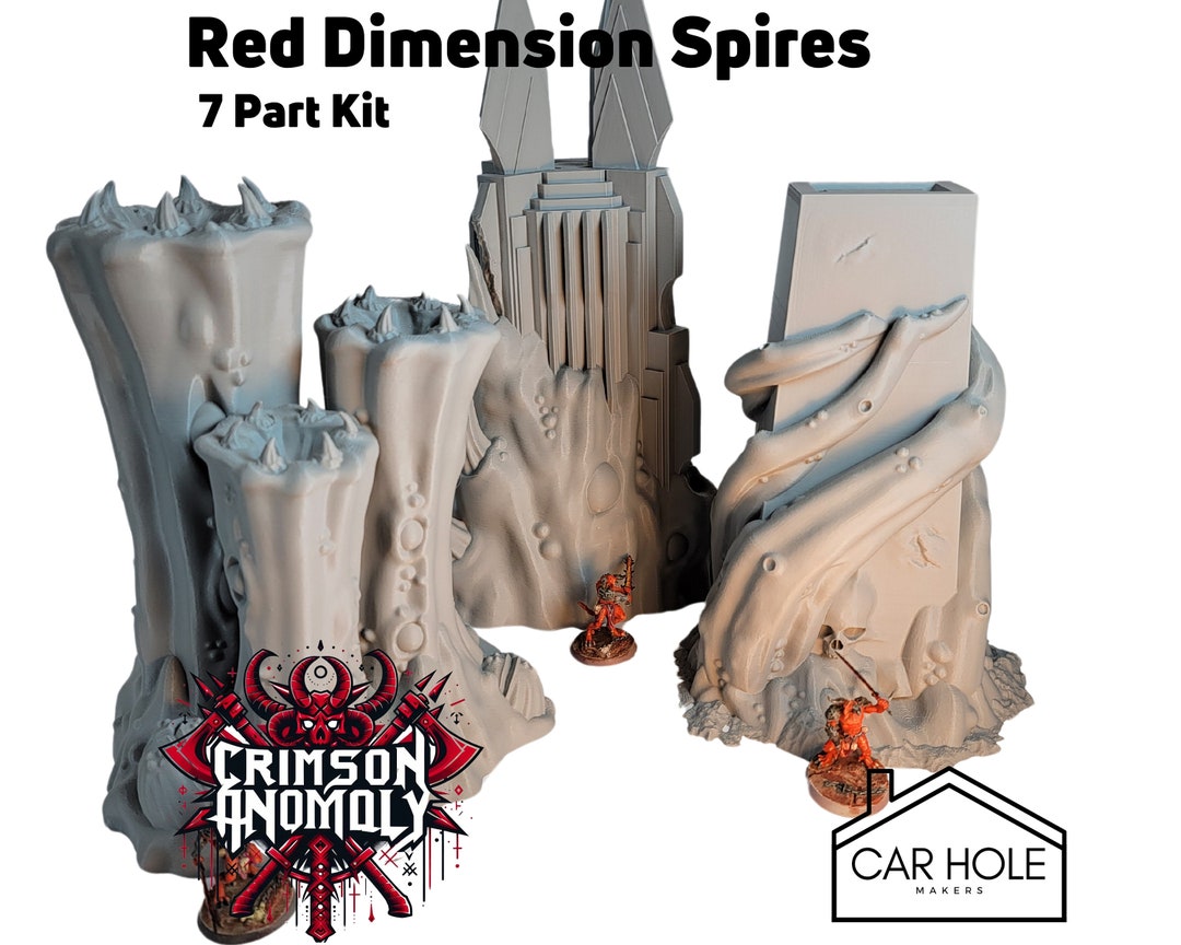 Red Dimension Spires - Wargaming Terrain and Scenery. Crimson Anomaly ...