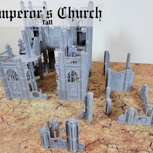 Gothic Sector 40k Terrain Large Cathedral Set. Modular Terrain for ...