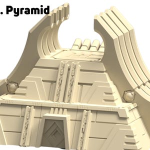 Sci-fi Necropolis Terrain: Pyramid Monoliths for Wargames, Necrons, 40k ...