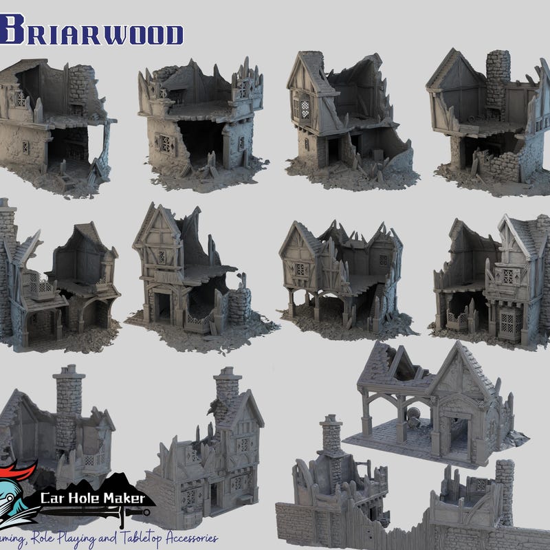 Dnd Ruined House Terrain - Etsy