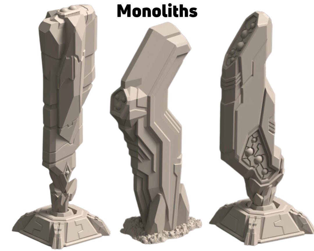 Delta-sol: Alien Border World 3D Printed Terrain Set Sleek Futuristic ...