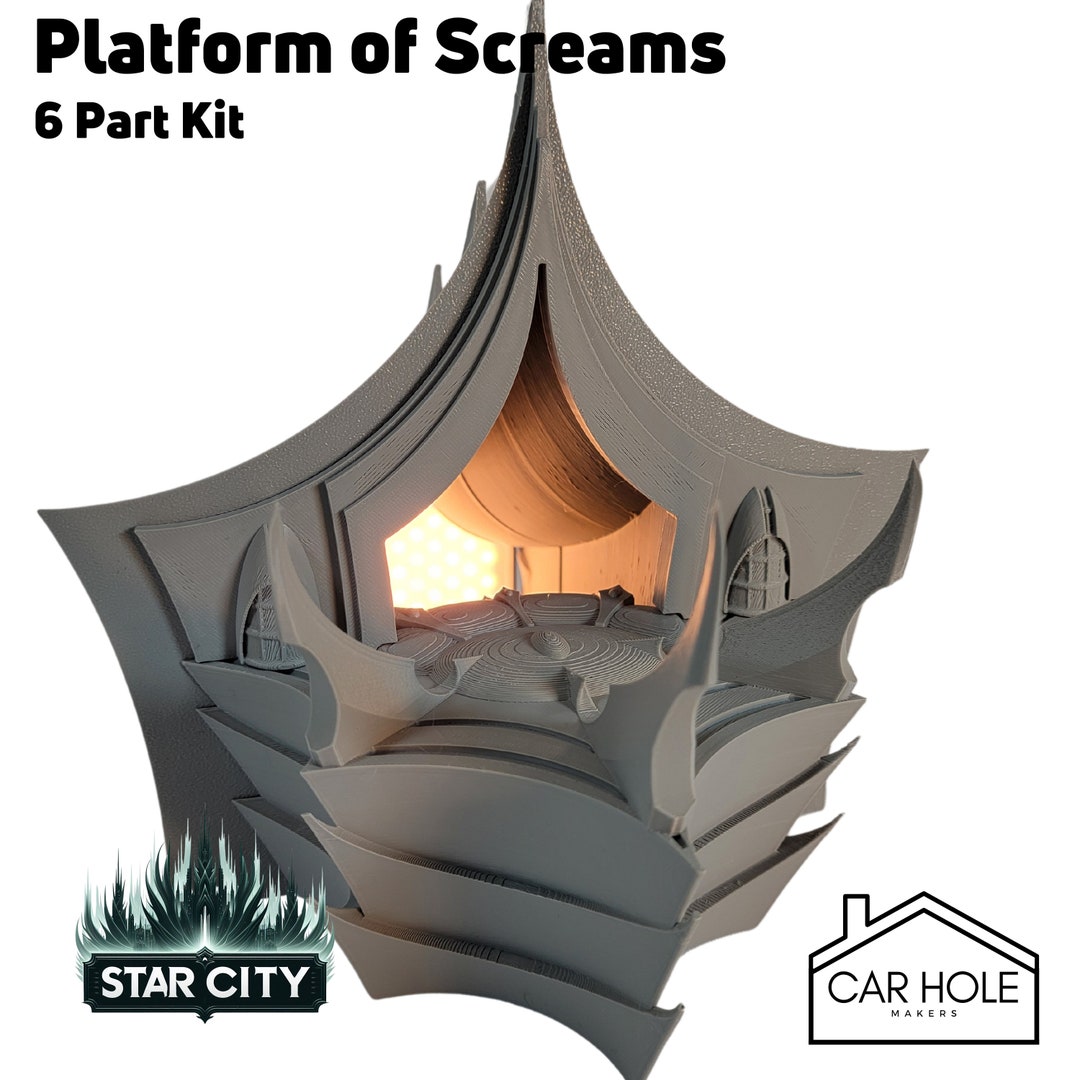 Platform of Screams Dark Elf City. Sci-fi Wargaming Terrain Turrets ...