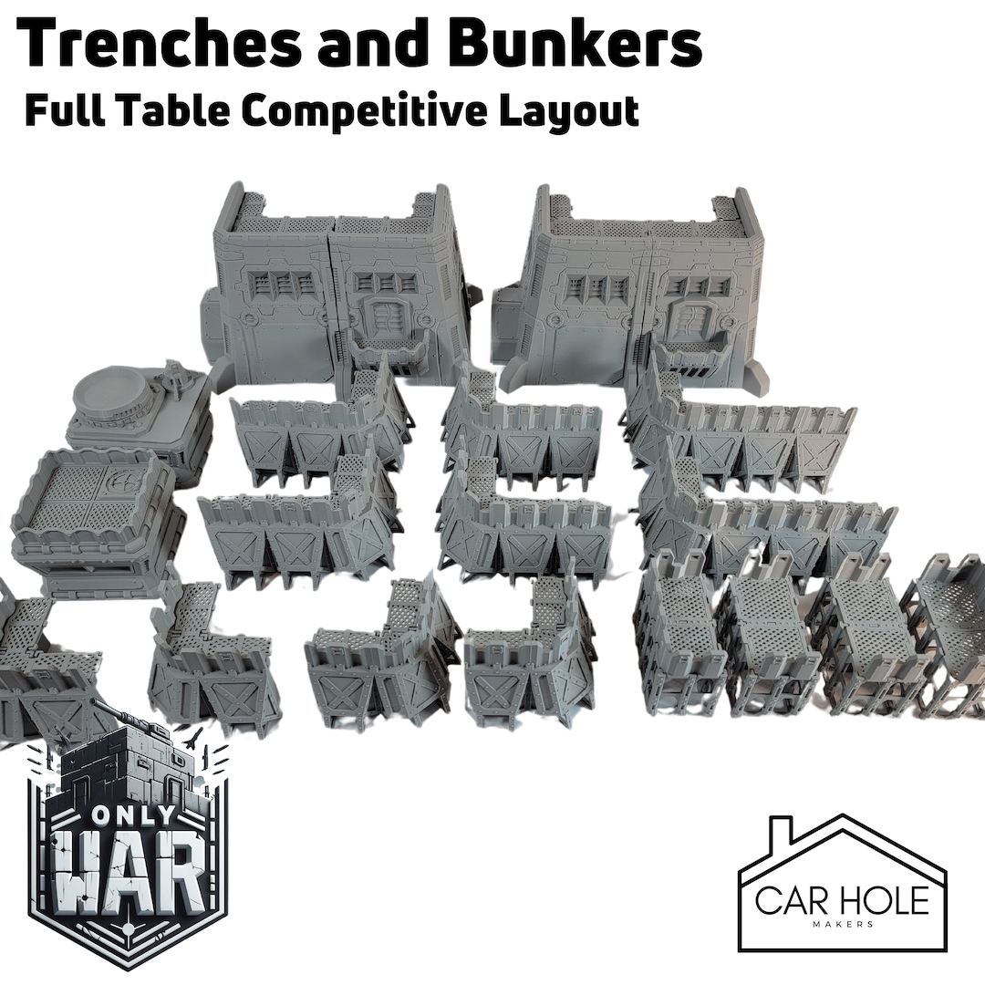 Trench Battlefield Terrain Set: Modular Wargaming Scenery - Etsy