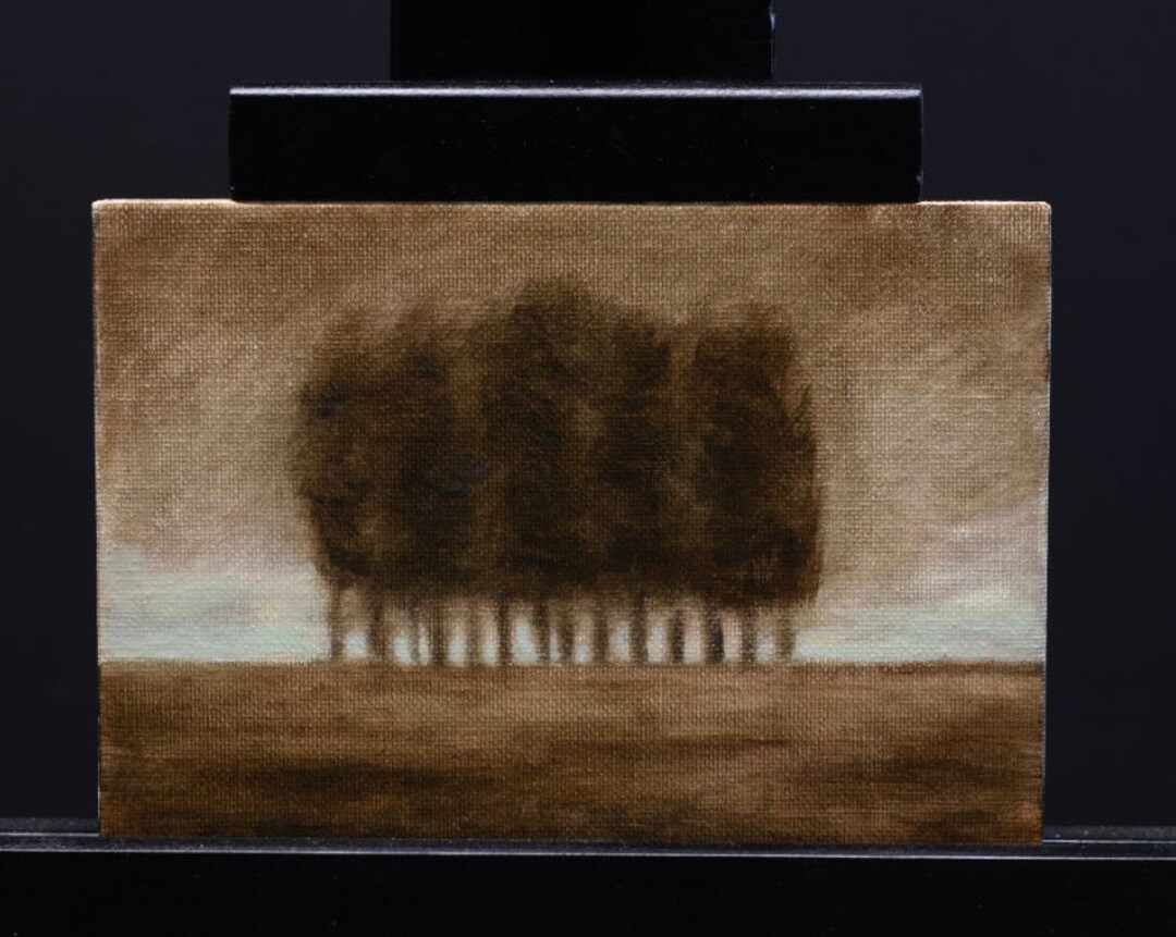 Tree Line Landscape, Oil Painting on Canvas Panel, Dark, Moody, Fine ...