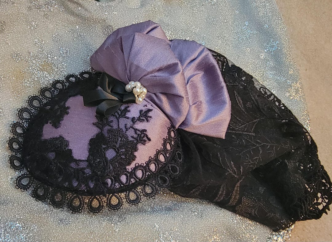 Lilac and Black Victorian Hat - Etsy