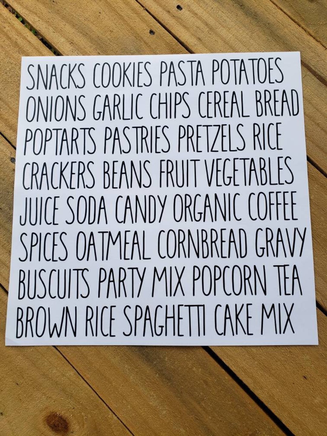 Snack Words, Stickers, Labels, Organizing, Vinyl, Decals, Farmhouse ...