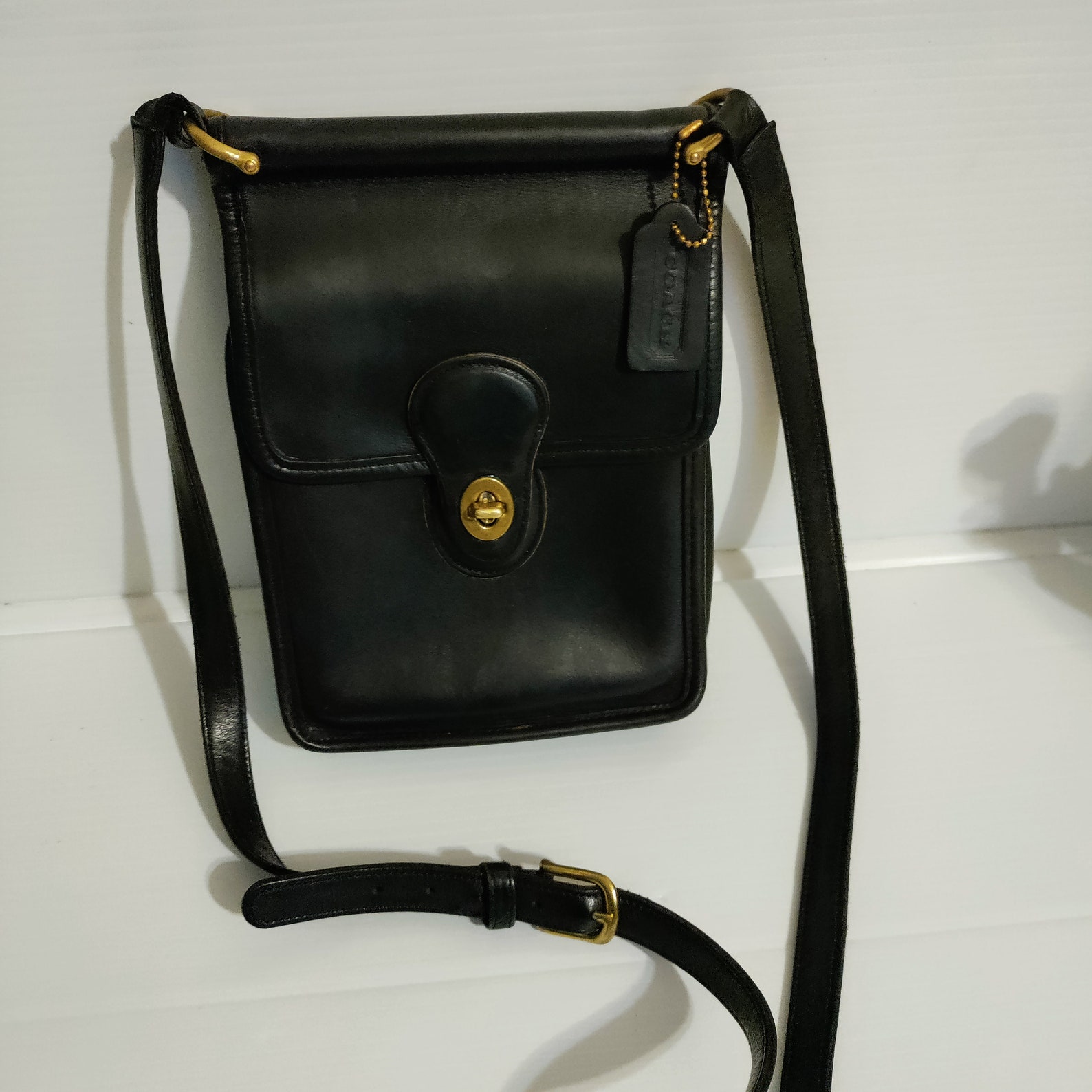 Vintage Coach Murphy Willis Turnlock Smooth Leather Crossbody Bag 9930 ...