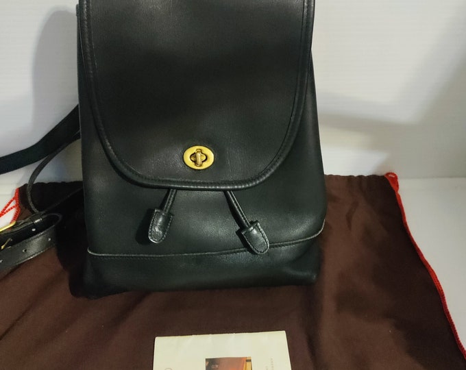 Vintage Coach Large Daypack Backpack #9791 Black USA 1999 - Etsy