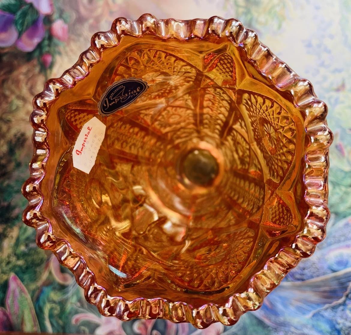 Imperial Glass, Carnival Depression Glass Vase - Etsy
