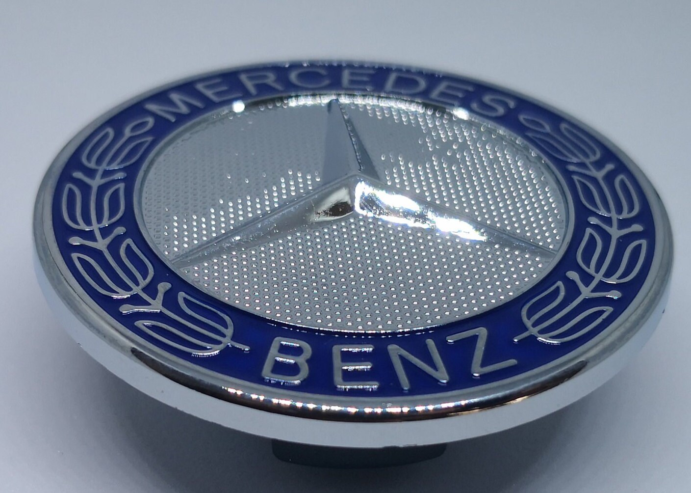 Mercedes Benz Bonnet Flat Badge Mercedes Blue Classic Emblem 57mm A B C ...