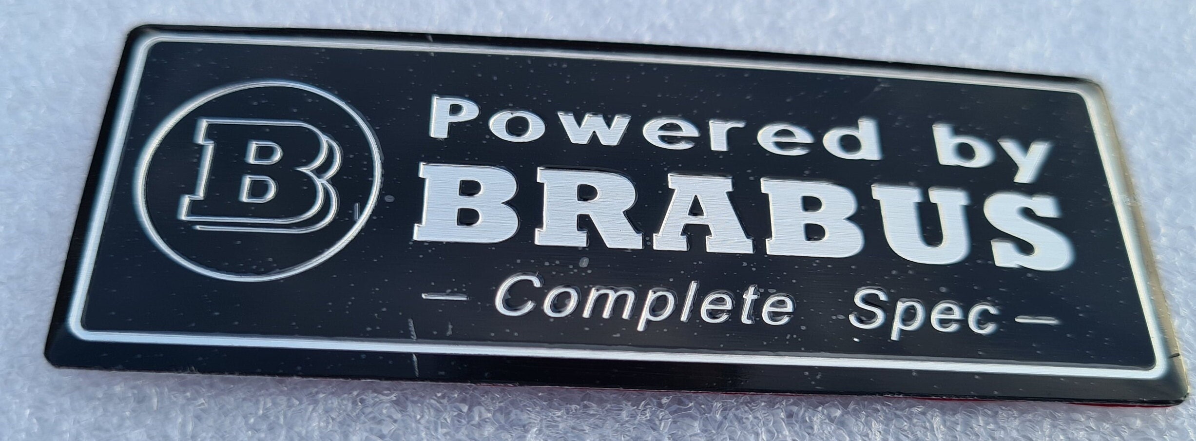Brabus White on Black 3D Badge Emblem Decal Sticker Powered by Brabus ...