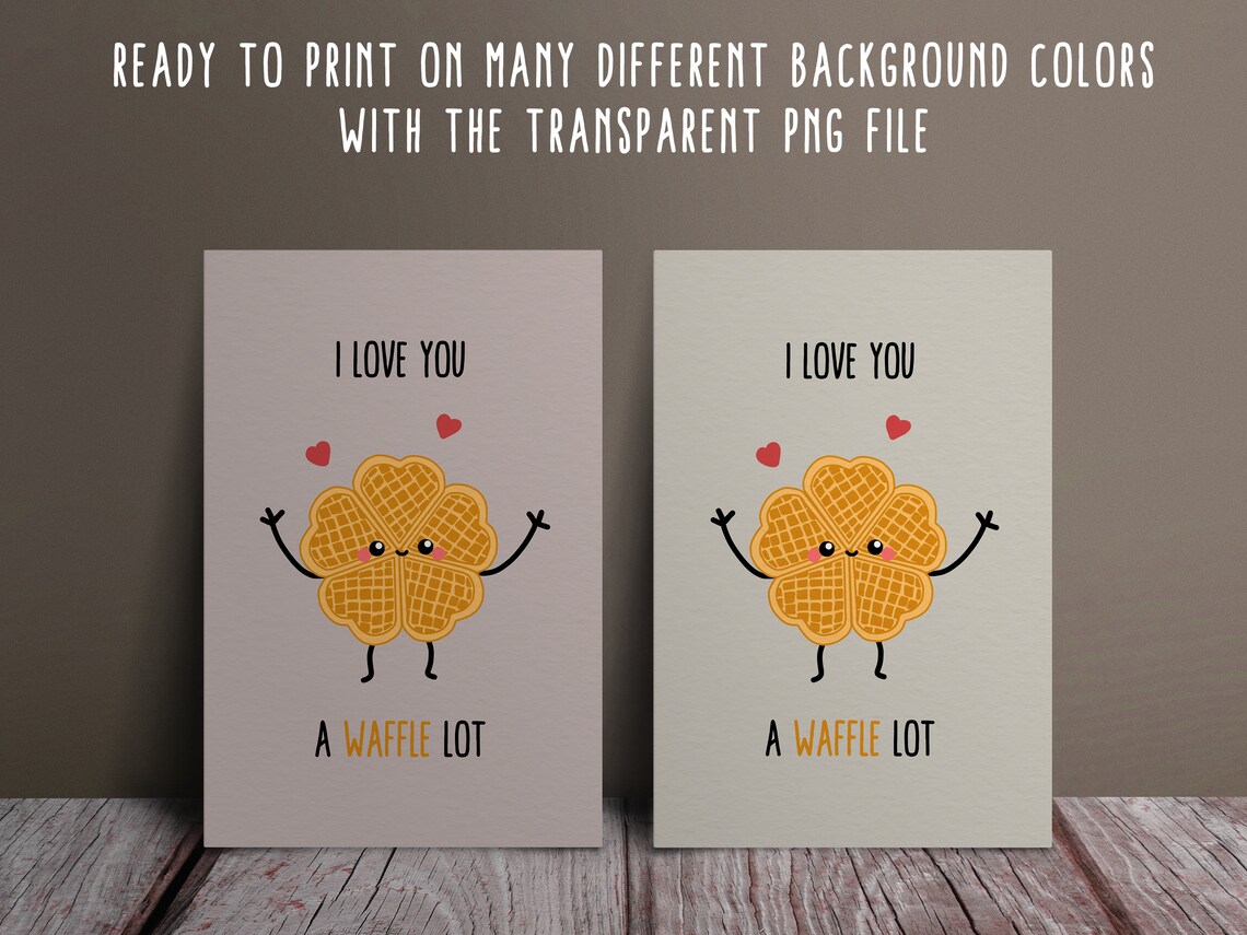 I Love You a Waffle Lot, Cute Love Card, Valentines Day Card for Him ...