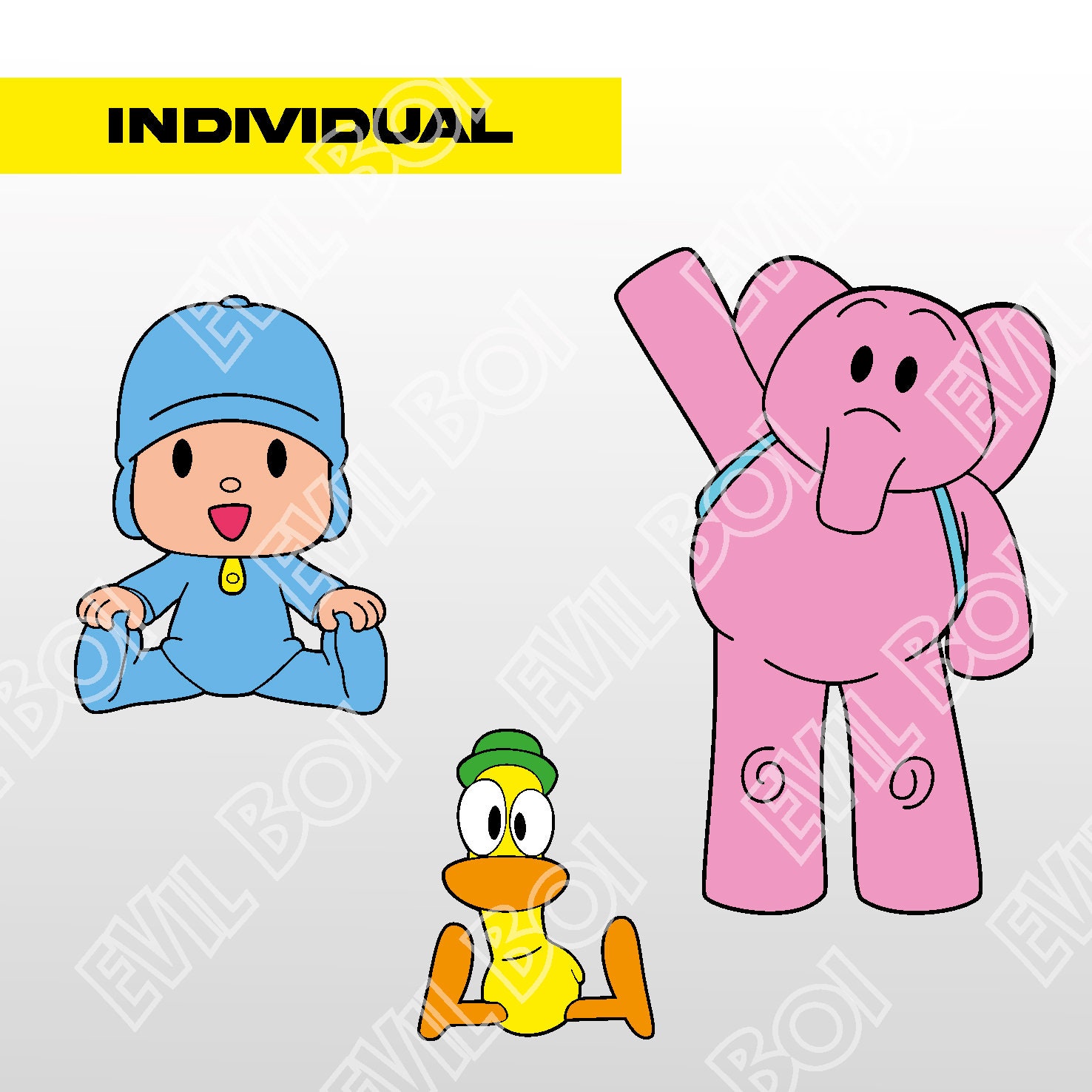 Pocoyo Pack / Svg, Png, Eps, Dxf, Jpg / Layered - Etsy