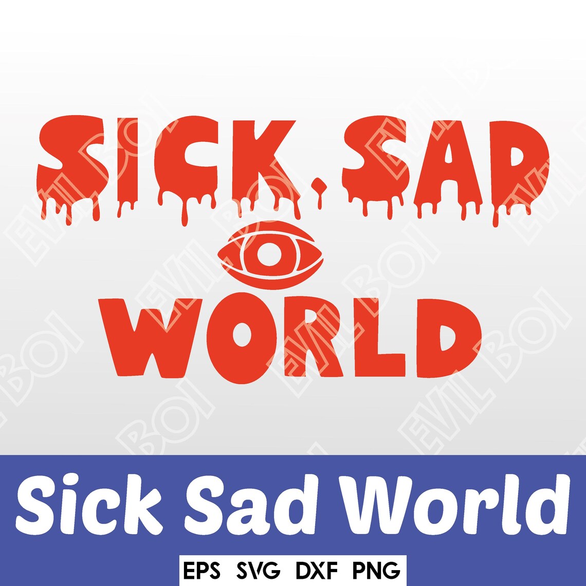 Sick Sad W / Creepy Show / Daria / Cut Files, Eps, Dxf, Svg, Png - Etsy