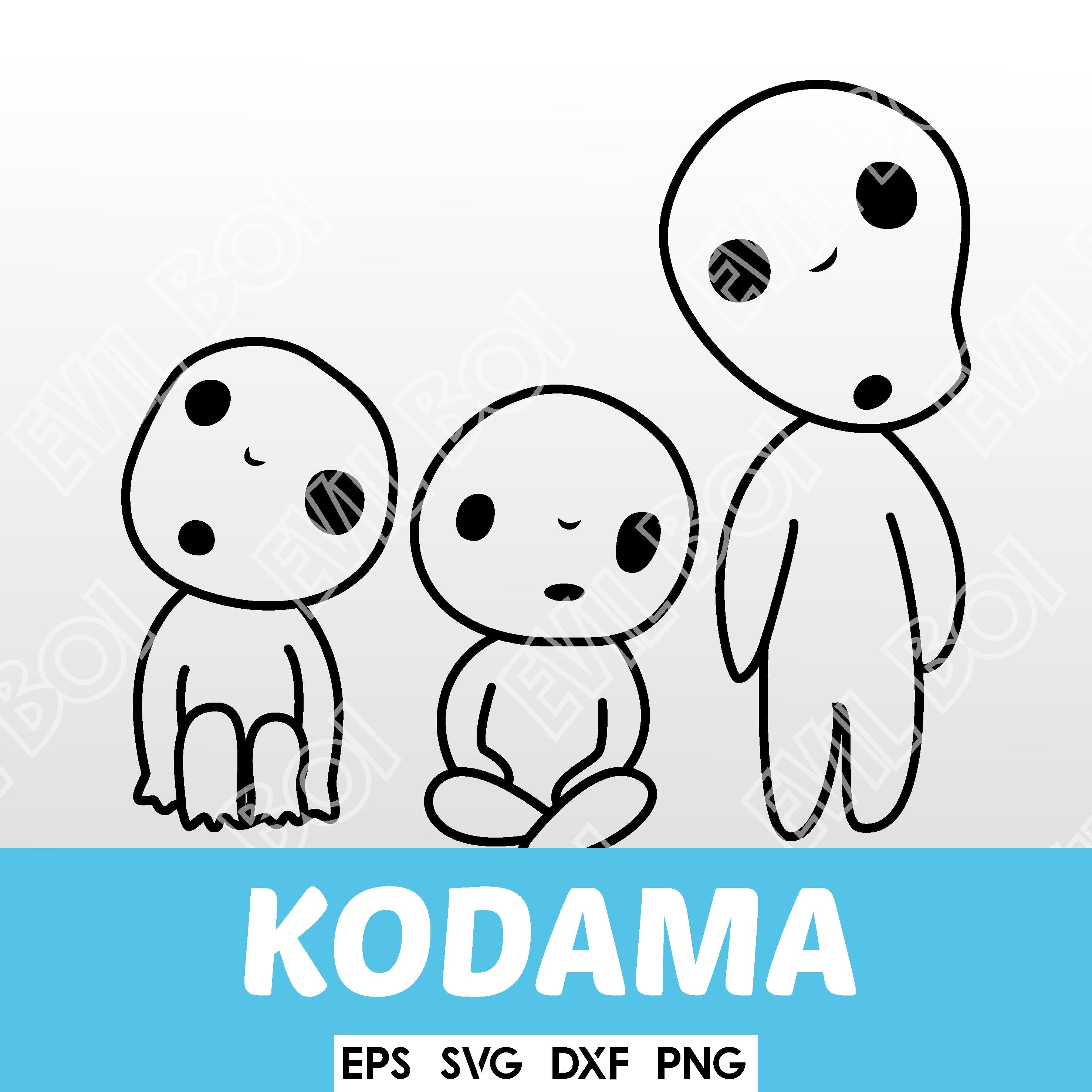 KODAMA/ Forest Spirits/ Cut Files, Svg, Eps, Dxf, Png/ Mononoke - Etsy