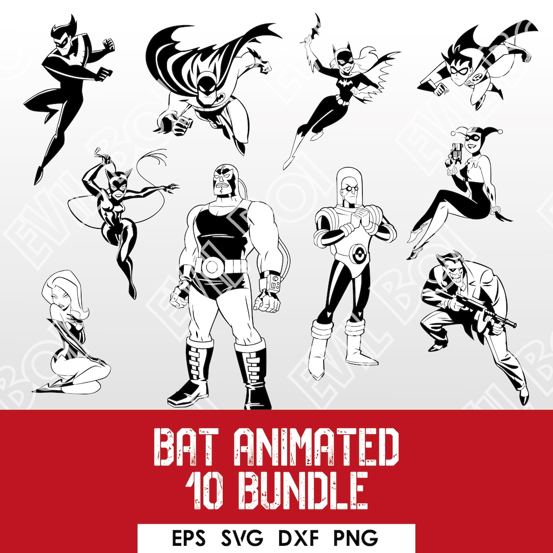 Animated Series / Rogues Gallery 10 Bundle / Svg, Eps, Png, Dxf ...