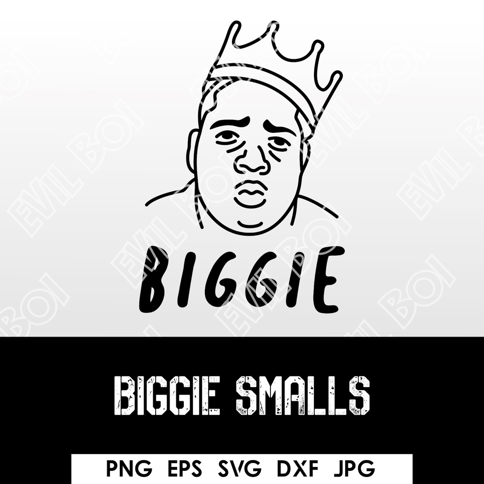 BIGGIE / Cricut - Silhouette Cameo / Png, Eps, Svg, Dxf, Jpg ...