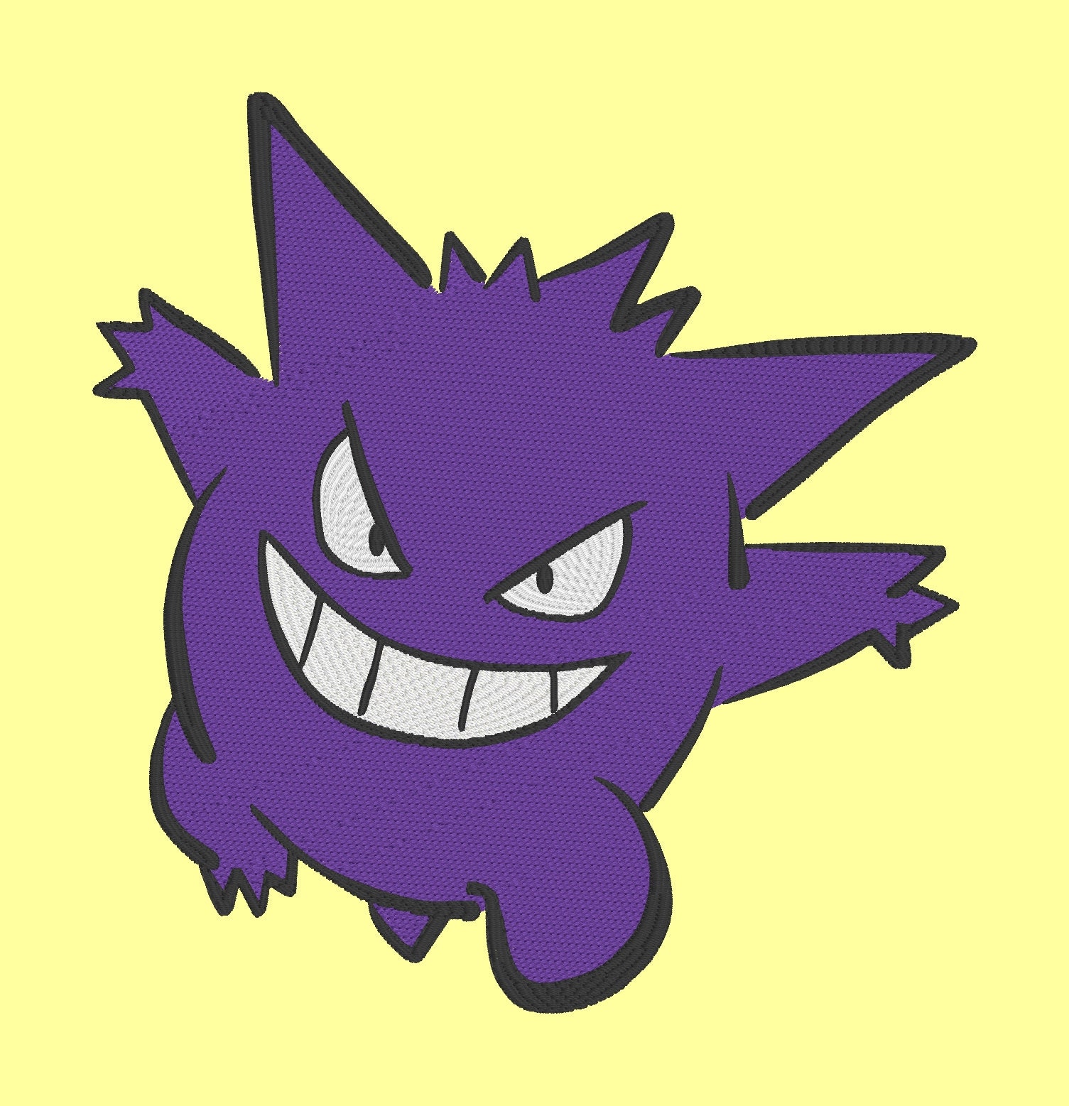 Gengar Pokemon EMBROIDERY DESIGN Embroidery Machine Design File - Etsy