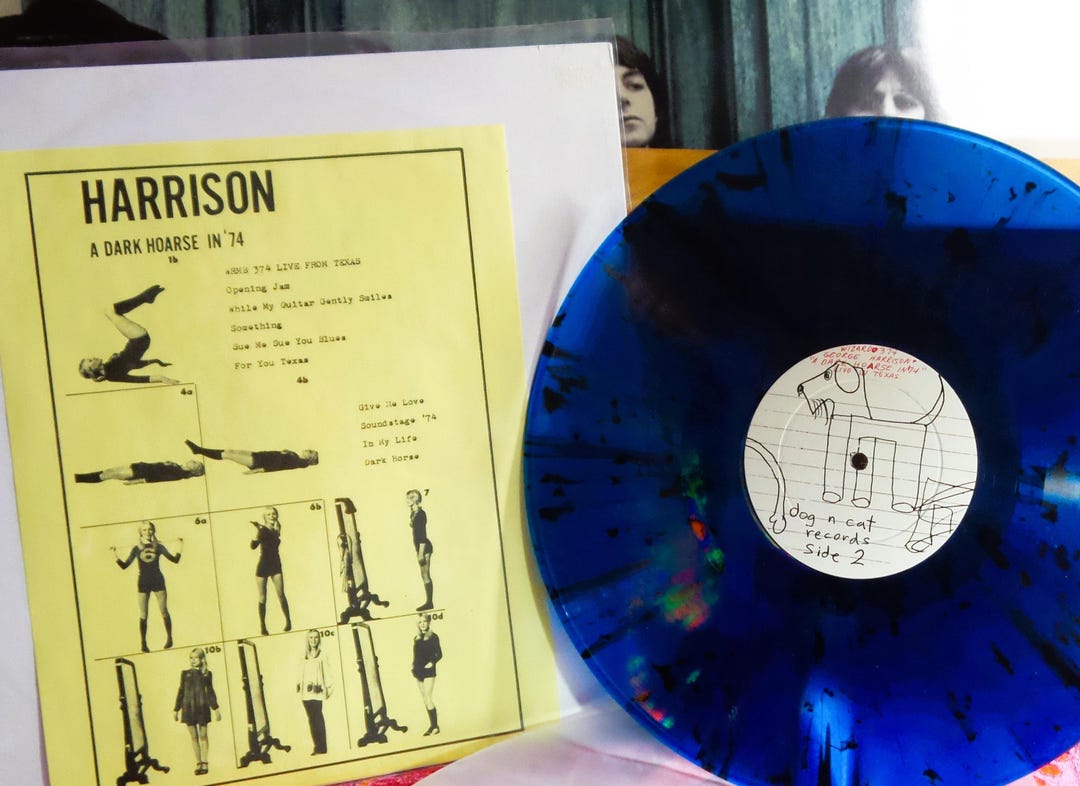 George Harrison – Rare NM Blue Splash Vinyl - "a Dark Hoarse in '74 ...