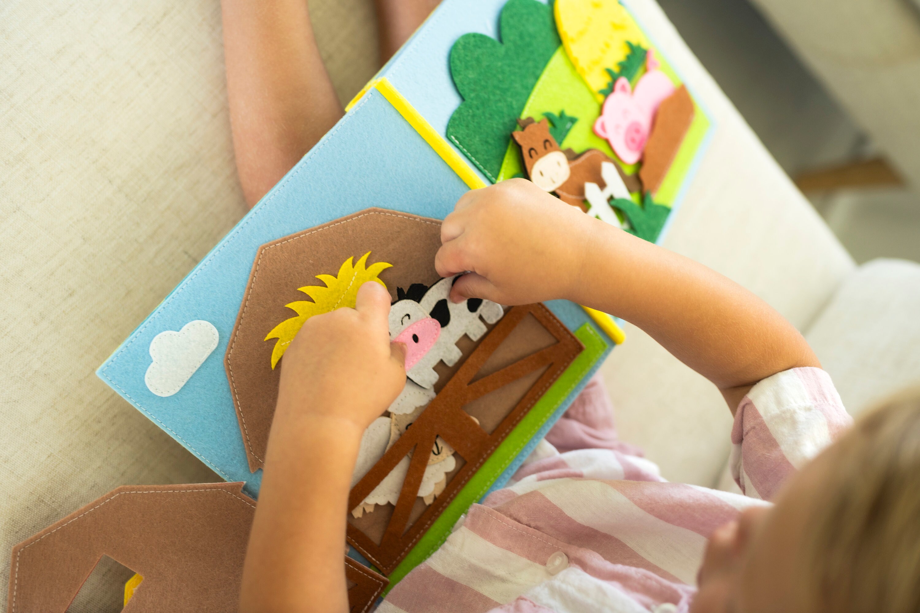 Farm Quiet Book, Felt Busy Book, Montessori Toy, Busy Toddler Book ...