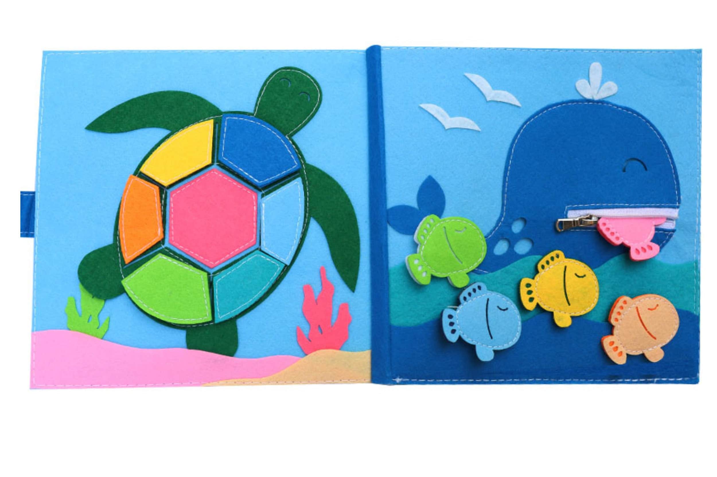 Uk Under Sea Busy Book Educational Quiet Book Activity Book Etsy Uk