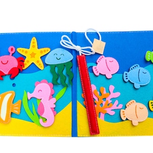 USA, Under the Sea Busy Book, Educational Quiet Book, Activity Book ...