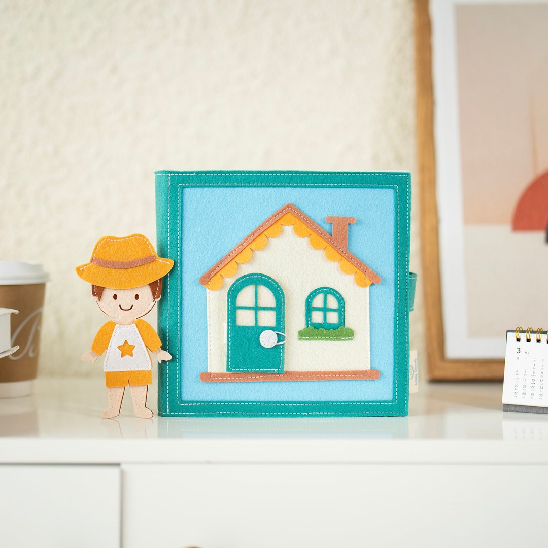 Little Boy House Quiet Book- Busy Book - Felt Busy Book - Montessori ...
