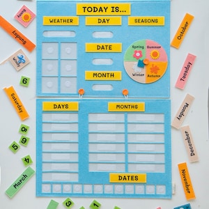 My First Calendar, All About Today Calendar, Felt Learning Board ...