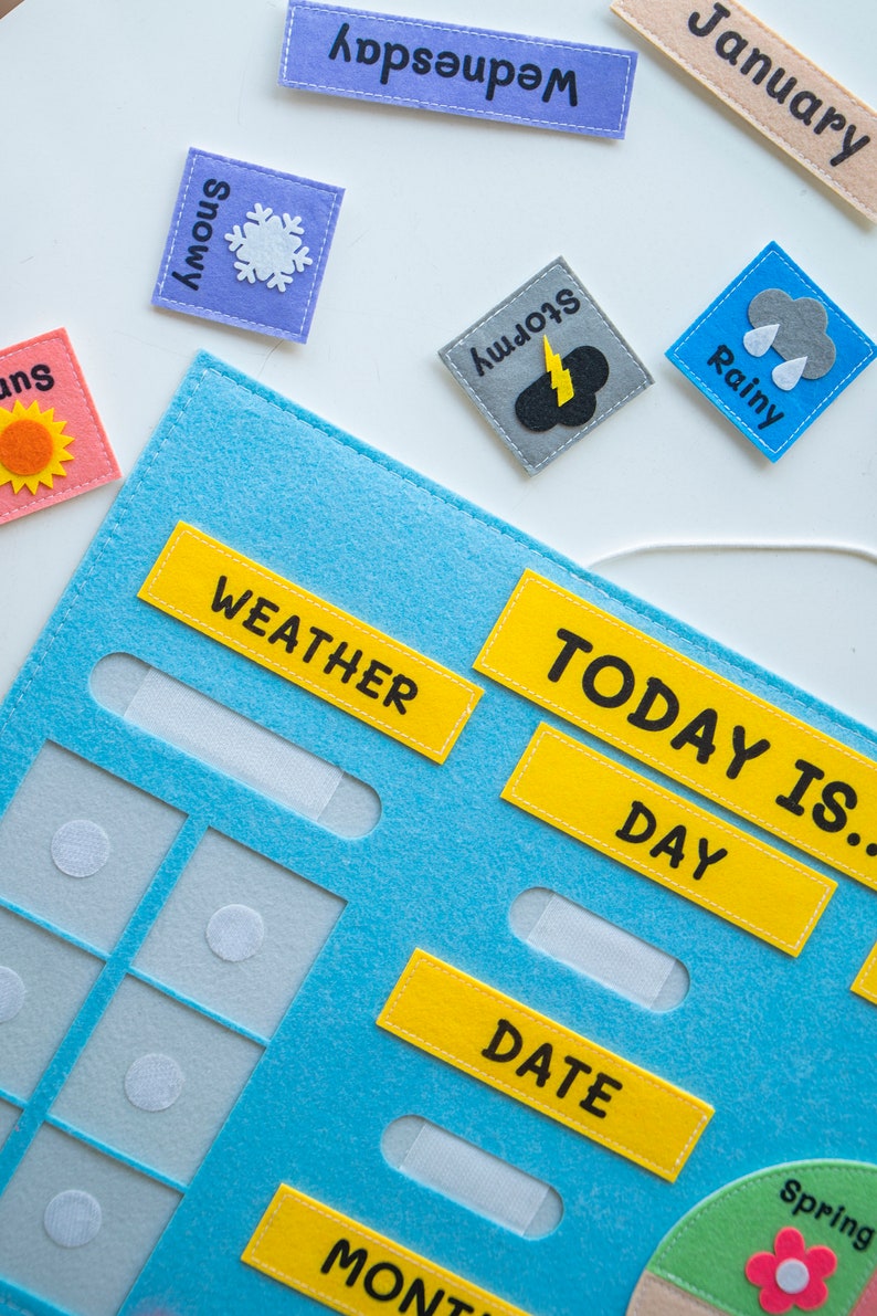 My First Calendar, All About Today Calendar, Felt Learning Board ...