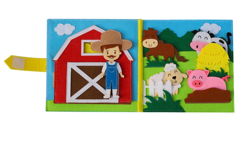 USA HAPPY FARM Quiet Books Busy Quiet Book Felt Book - Etsy