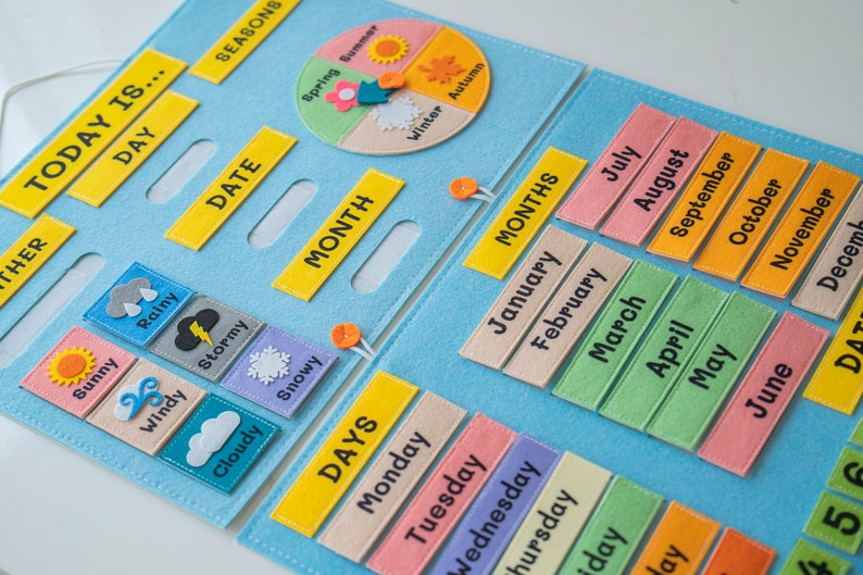 My First Calendar, All About Today Calendar, Felt Learning Board ...