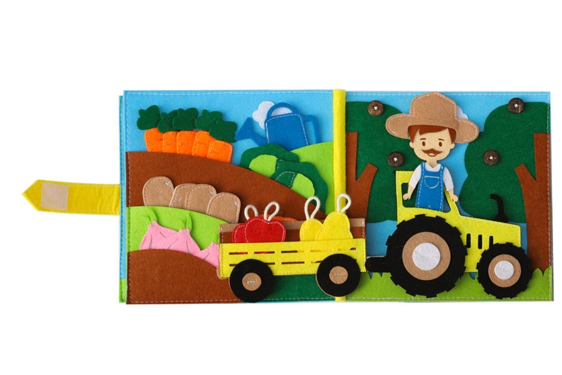 USA HAPPY FARM Quiet Books Busy Quiet Book Felt Book - Etsy