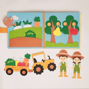 Handmade Felt Farm Quiet Book, Montessori Activity Book, Busy Quiet ...