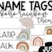 Student Desk Name Tags Labels Boho Theme Boho Colors - Etsy