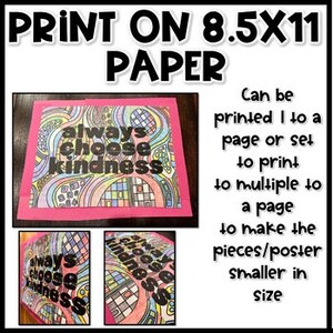 Class Collaborative Poster Always Choose Kindness Classroom Community ...