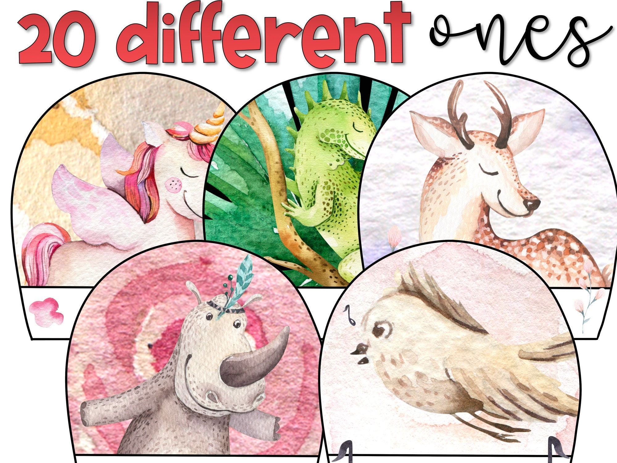 Name Tags or Labels Animal Theme - Etsy