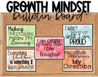 Growth Mindset Bulletin Board - Etsy
