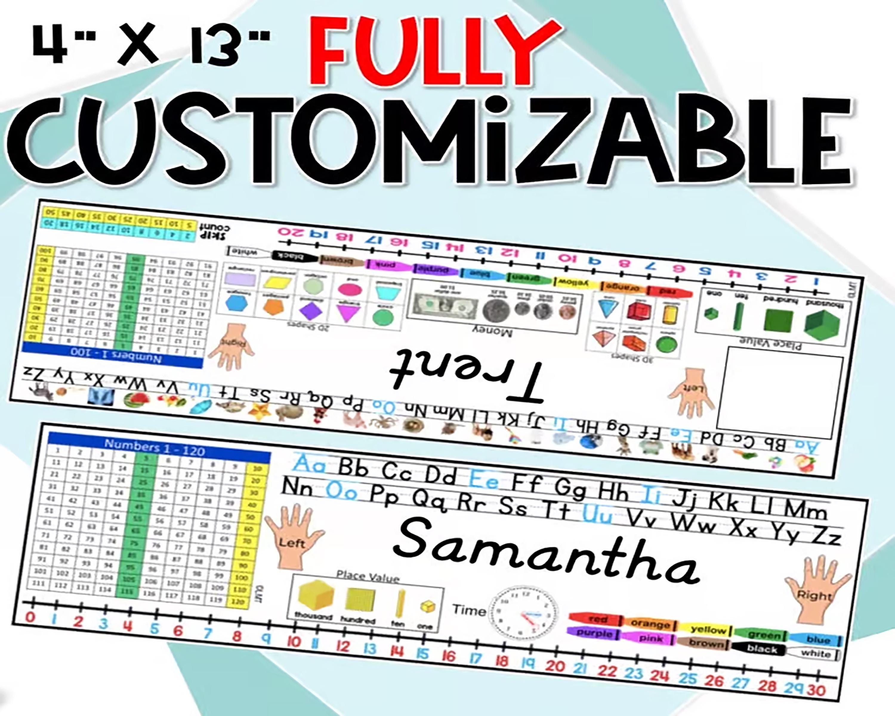 Student Desk Name Tags Fully Customizable Editable Design Your Own - Etsy