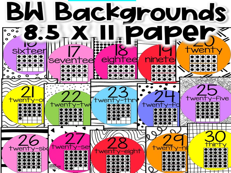Number Line and Number Posters Rainbow Pastels - Etsy