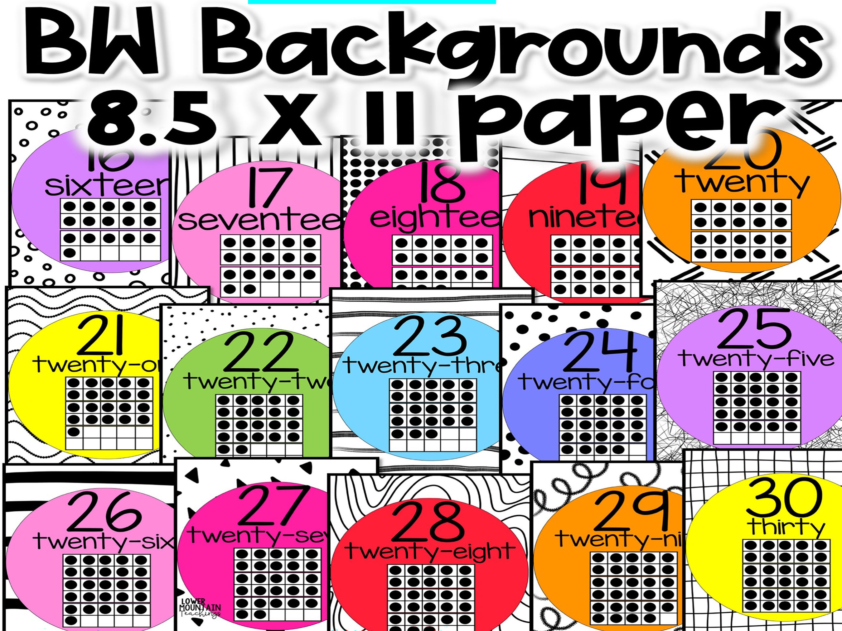 Number Line and Number Posters Rainbow Pastels - Etsy