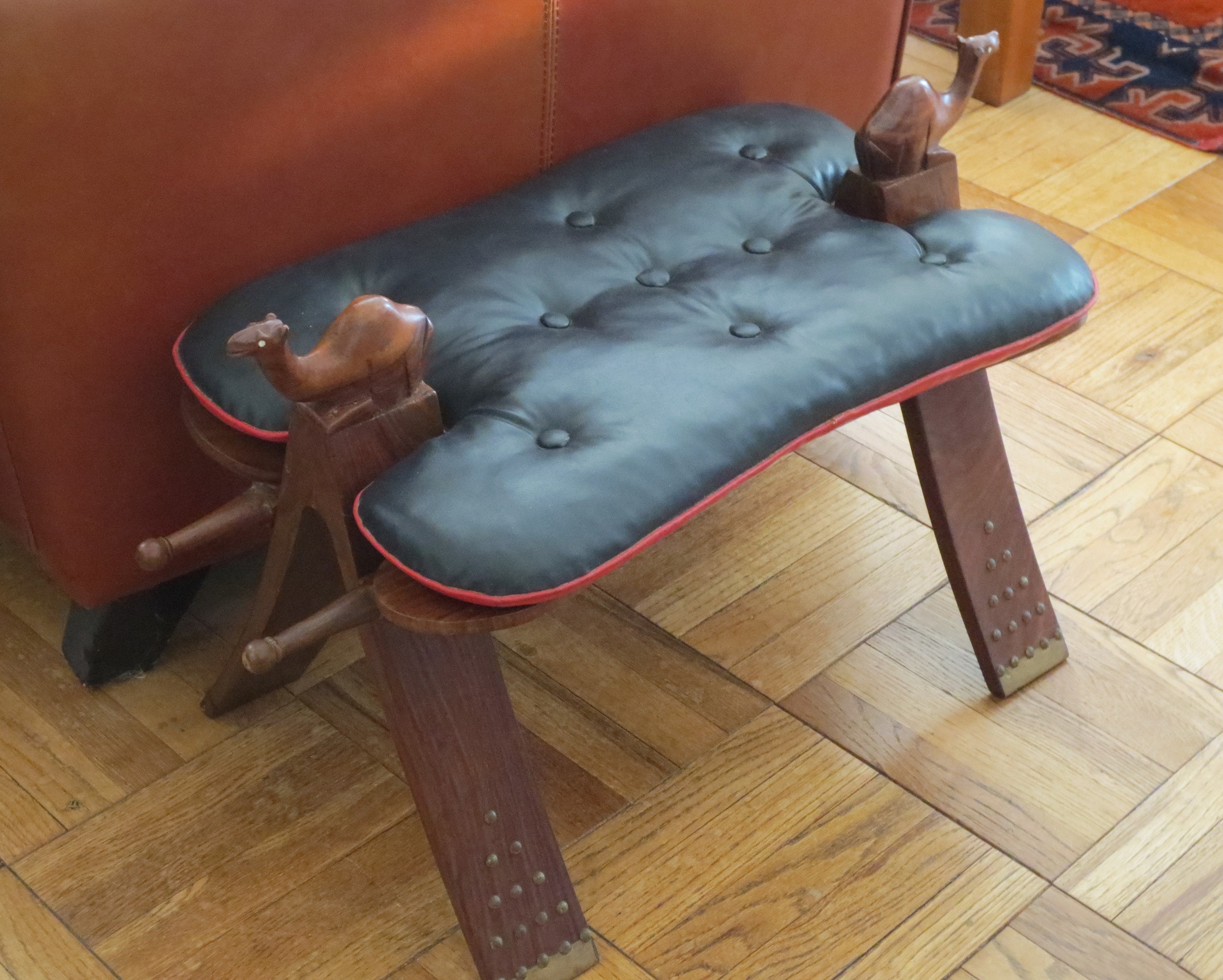 Vintage Camel Saddle Stool - Etsy