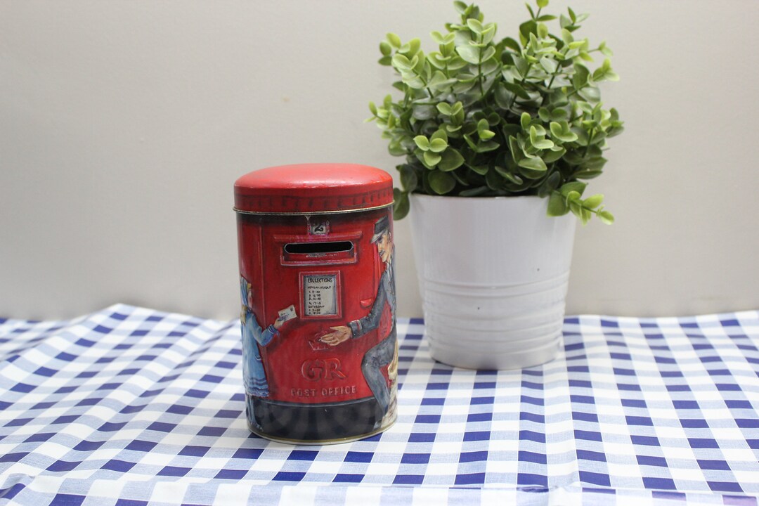 Churchill's Tin Post Box Money Box, Embossed, Heritage of England ...