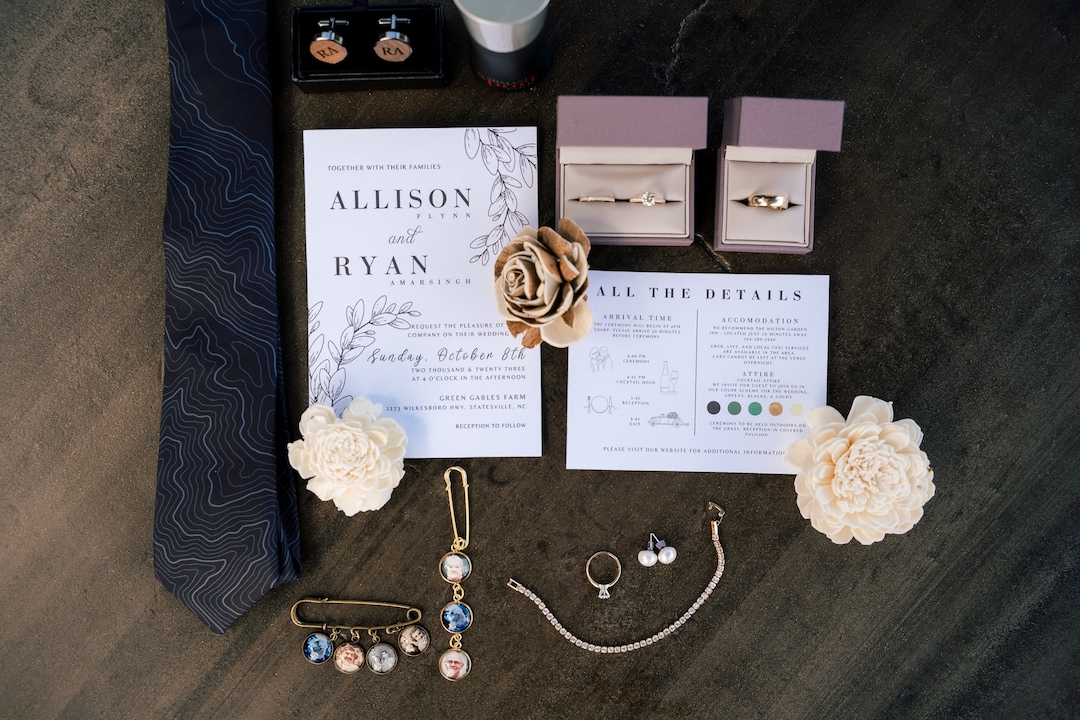 Custom Wedding Invites With QR Code & Table Numbers, Full Minimalist ...